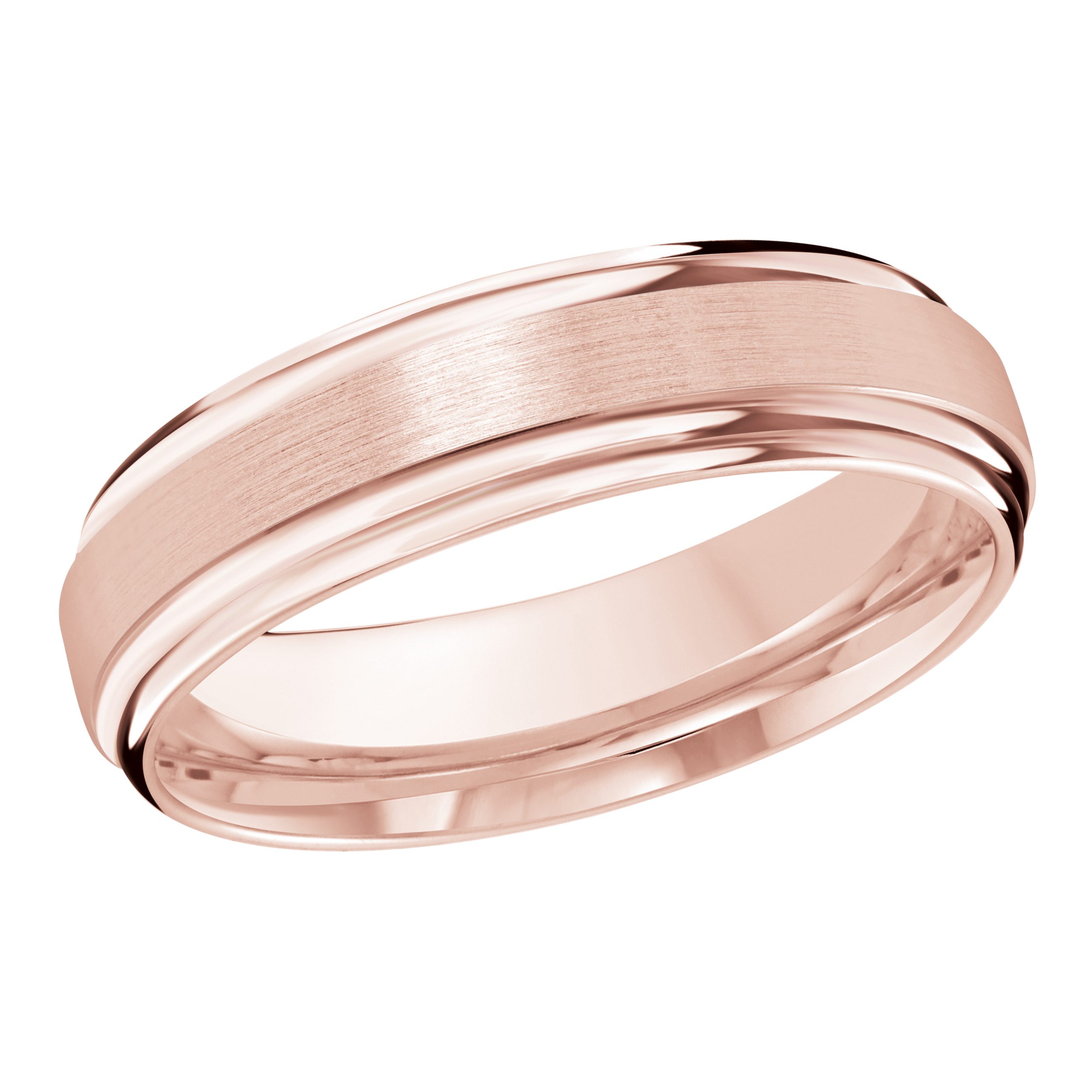Pink 6mm Gold Wedding Band - Hanebrink Jewelers